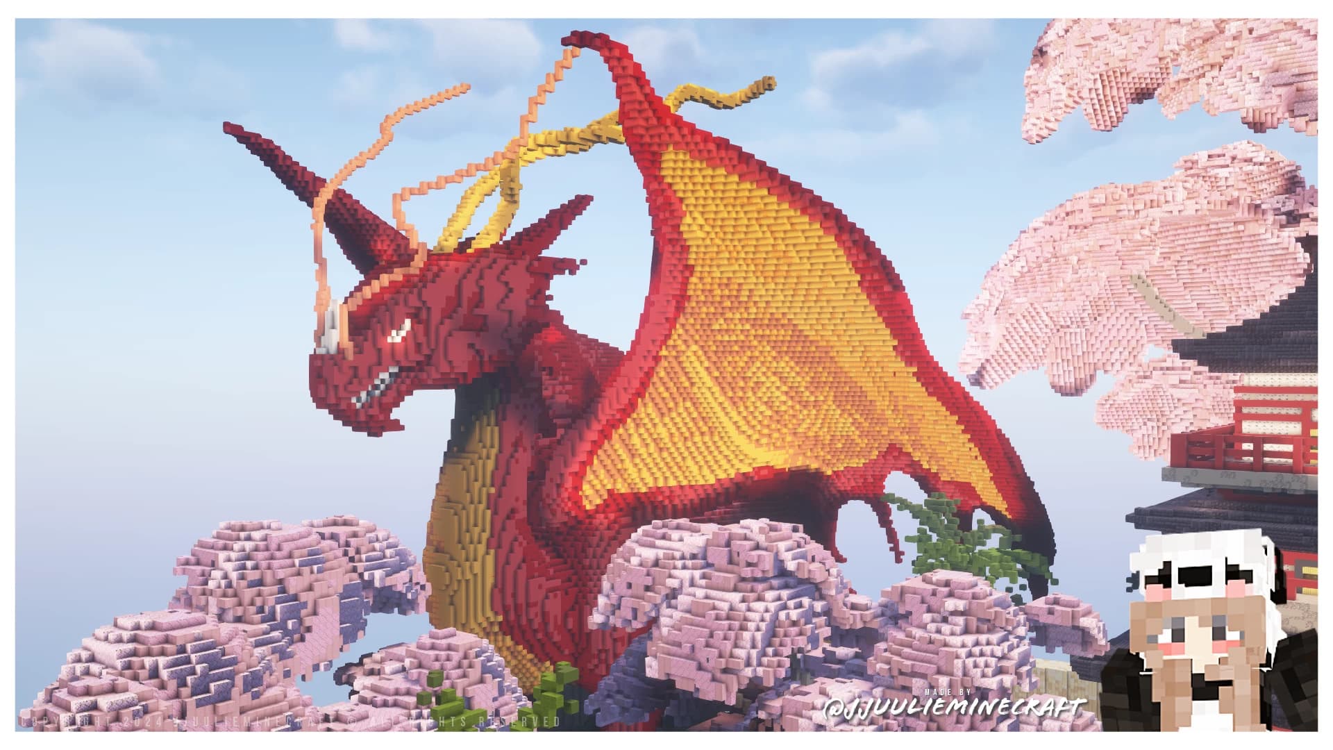 Japanese Dragon Spawn Map by JJuulie for Minecraft 1.7-1.21