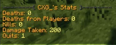 Stats Datapakket door CXG voor Minecraft 1.13+